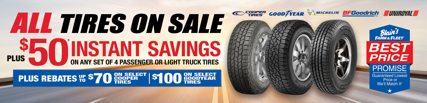 Automotive Tires | Blain's Farm & Fleet